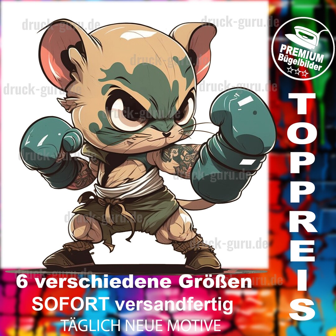 Iron-on Picture graffiti Fight Mouse Graffiti Style - Etsy