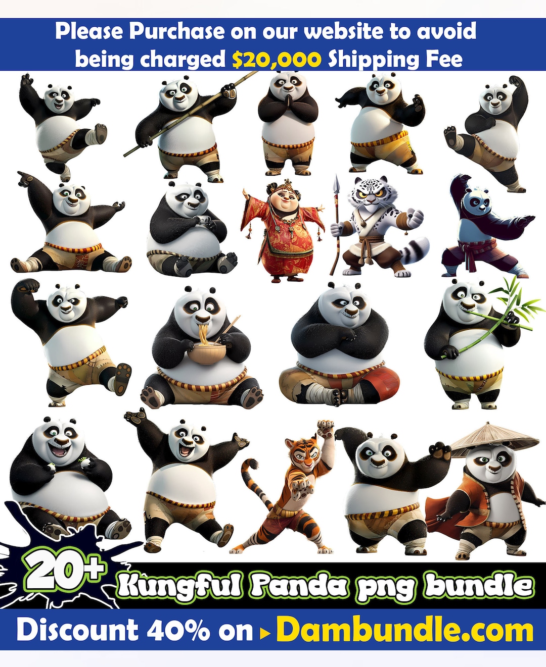 Kung Fu Panda Bundle / Kung Fu Panda Clip Art / Kung Fu Panda Birthday ...