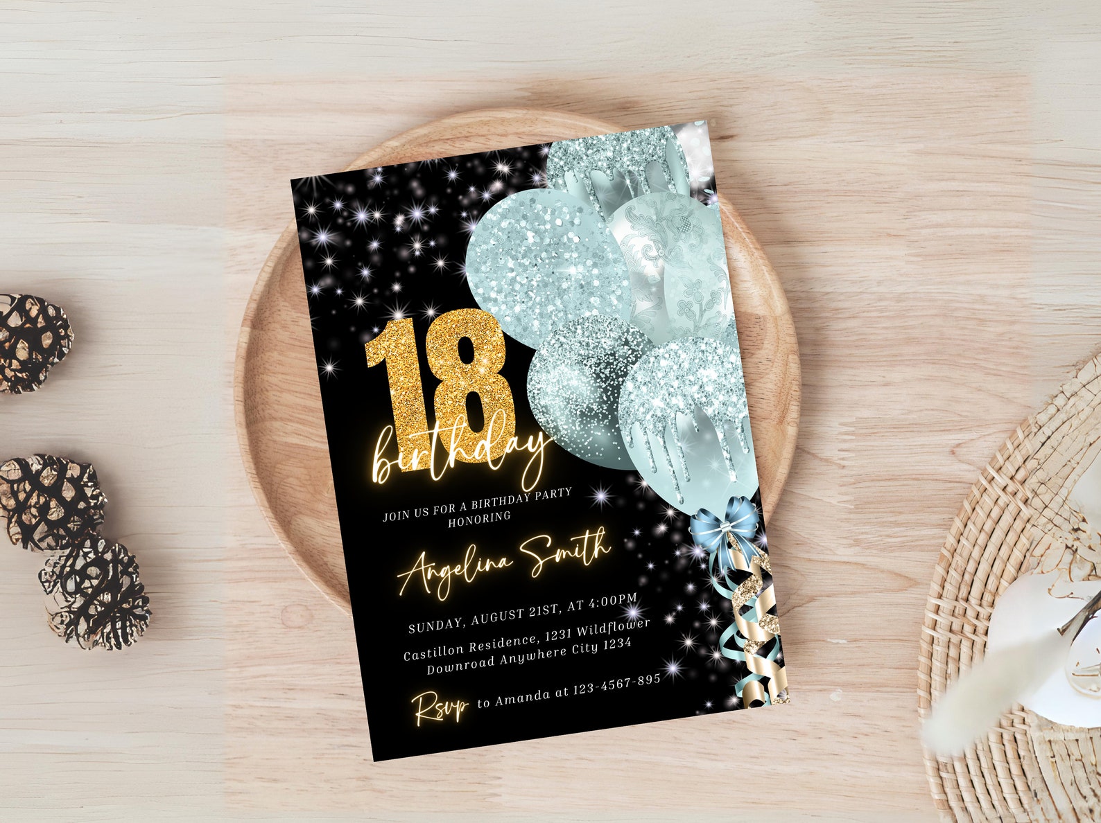 Classy Debut Invitation Printable Instant Download, Digital Debut 18th ...