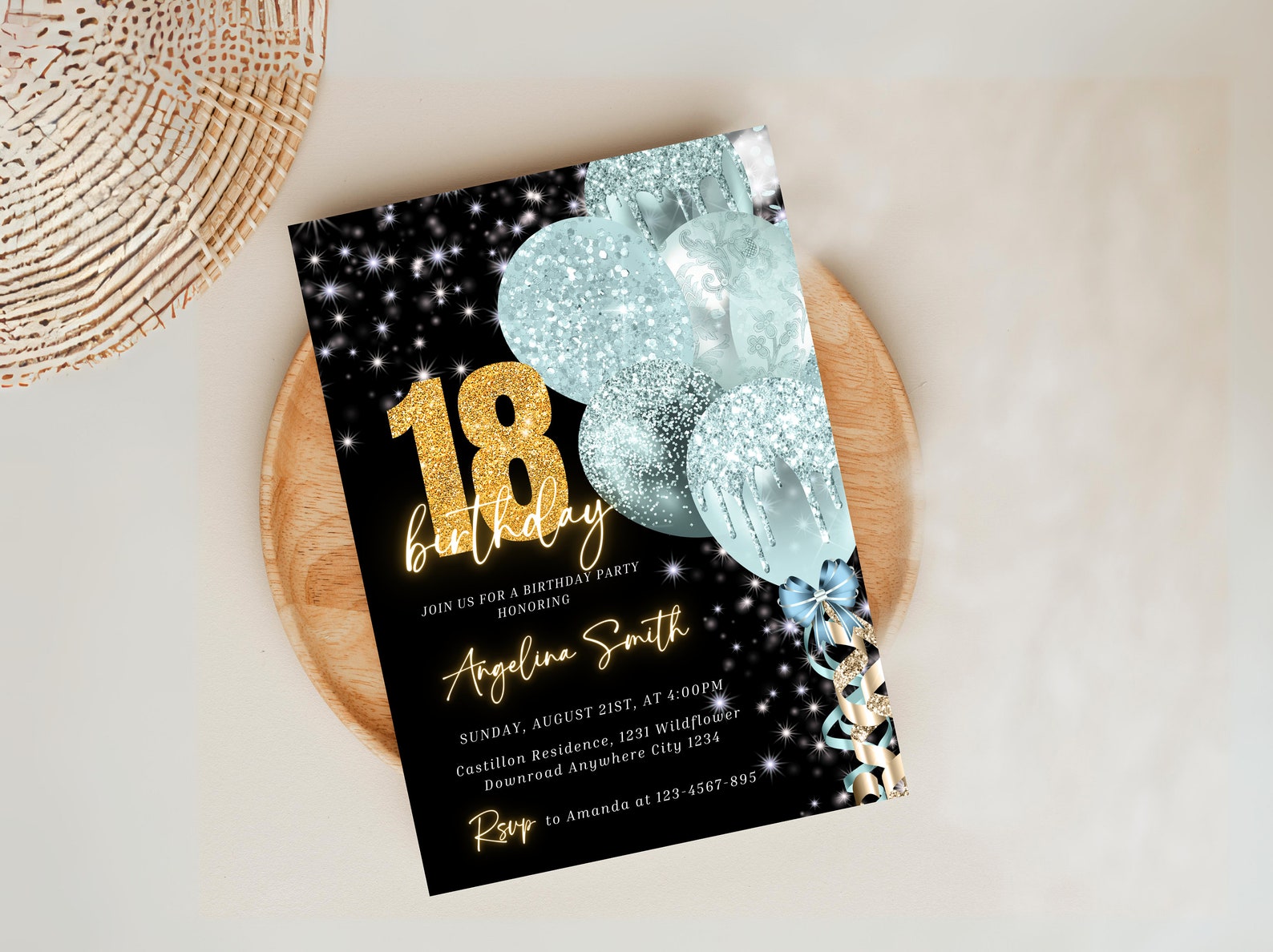 Classy Debut Invitation Printable Instant Download, Digital Debut 18th ...