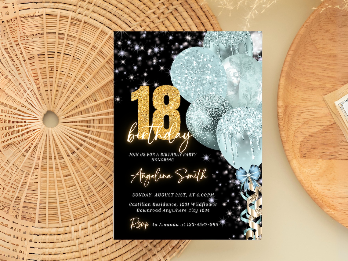 Classy Debut Invitation Printable Instant Download, Digital Debut 18th ...