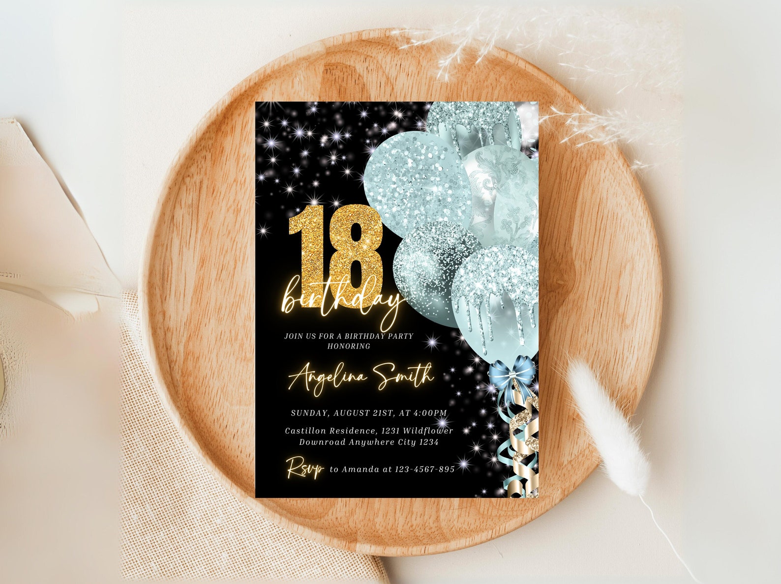 Classy Debut Invitation Printable Instant Download, Digital Debut 18th ...