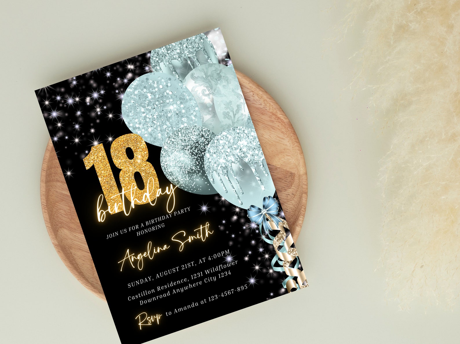 Classy Debut Invitation Printable Instant Download, Digital Debut 18th ...