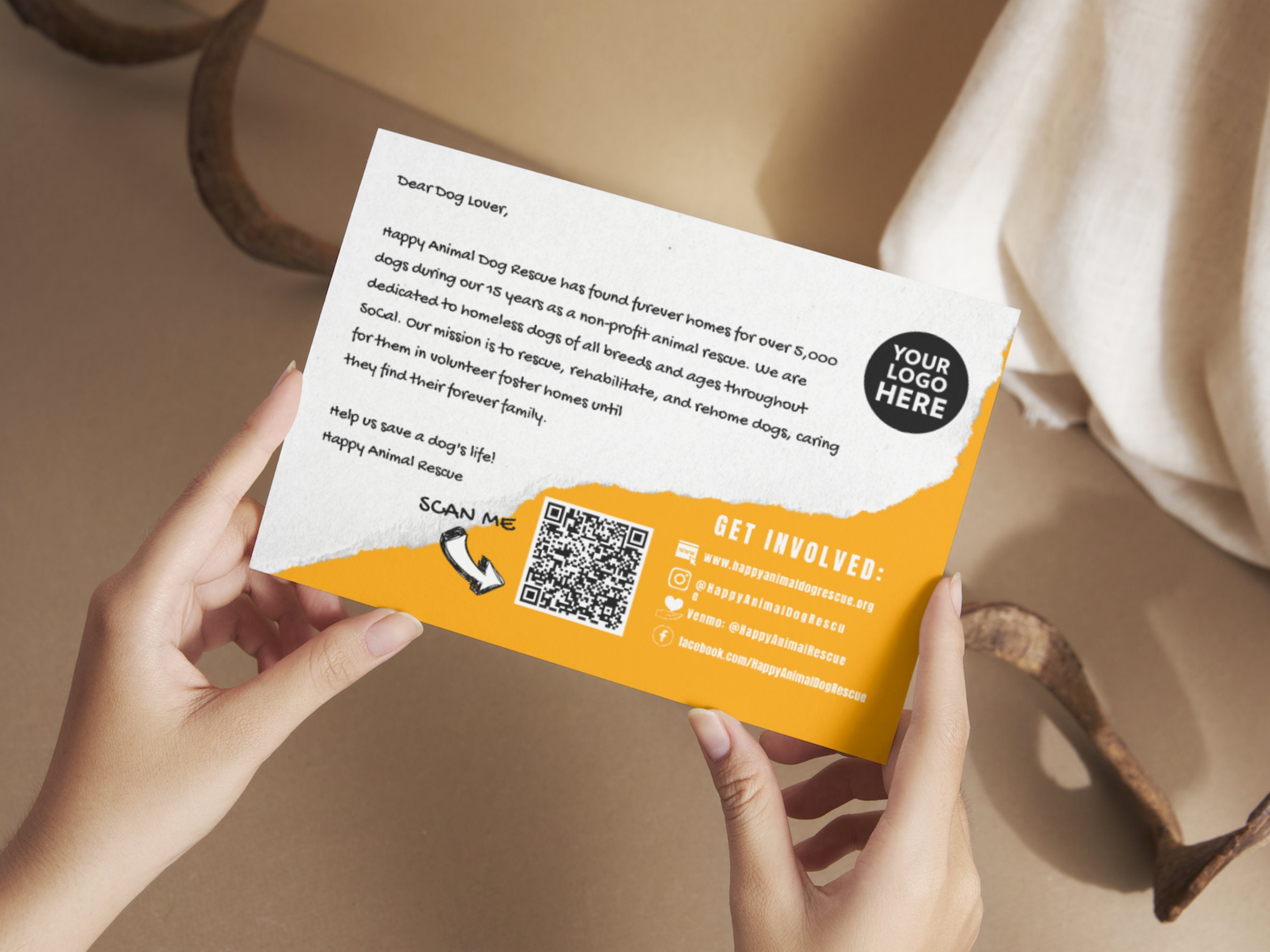 Editable Postcard & Flyer Template for Canva | Non-profit Marketing ...