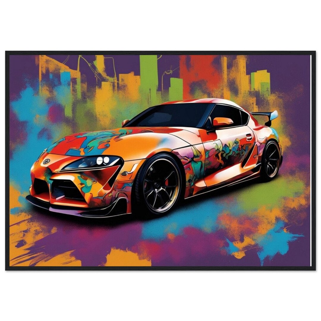 Original Toyota Supra Street Art wall Art Framed Poster HD 3 Sizes to ...