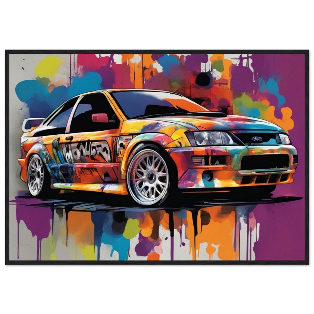 Original Ford Sierra Cosworth RS Street Art wall Art Framed Poster HD 3 ...