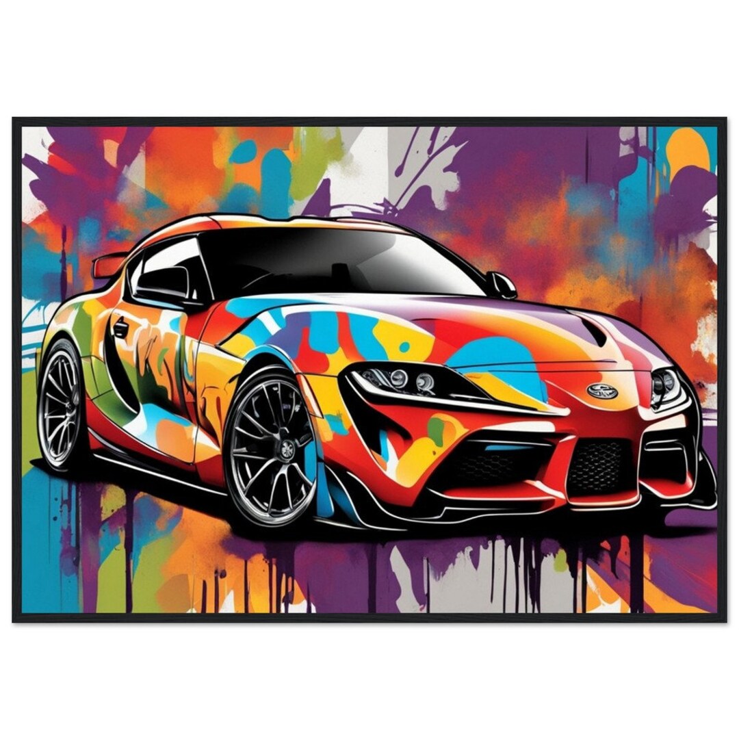 Original Toyota Supra Street Art wall Art Framed Poster HD 3 Sizes to ...