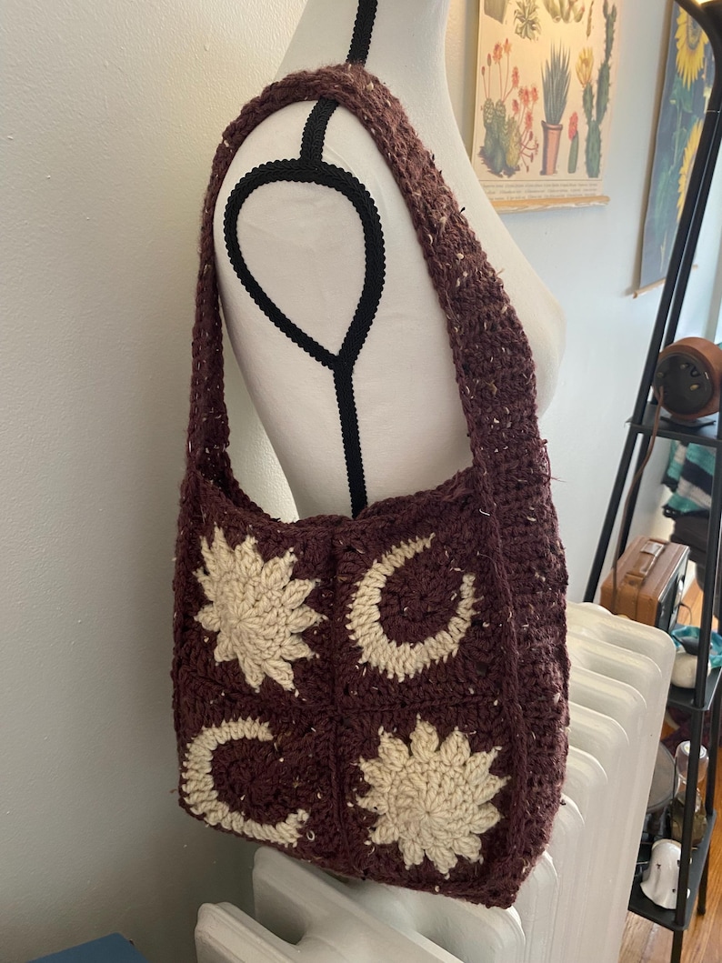Crochet Celestial Bag Pattern: Sun and Moon Granny Square Purse (PDF ...