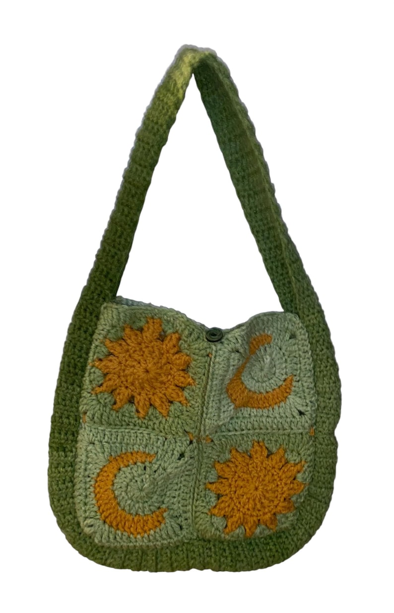 Crochet Celestial Bag Pattern: Sun and Moon Granny Square Purse (PDF ...