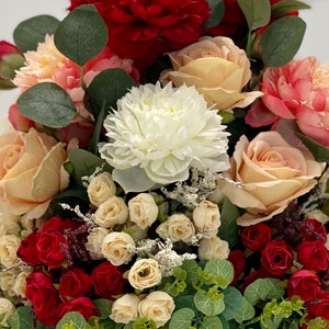 Luxurious Multicolor Floral Centerpiece Lush Roses and Peonies ...
