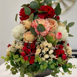 Luxurious Multicolor Floral Centerpiece Lush Roses and Peonies ...