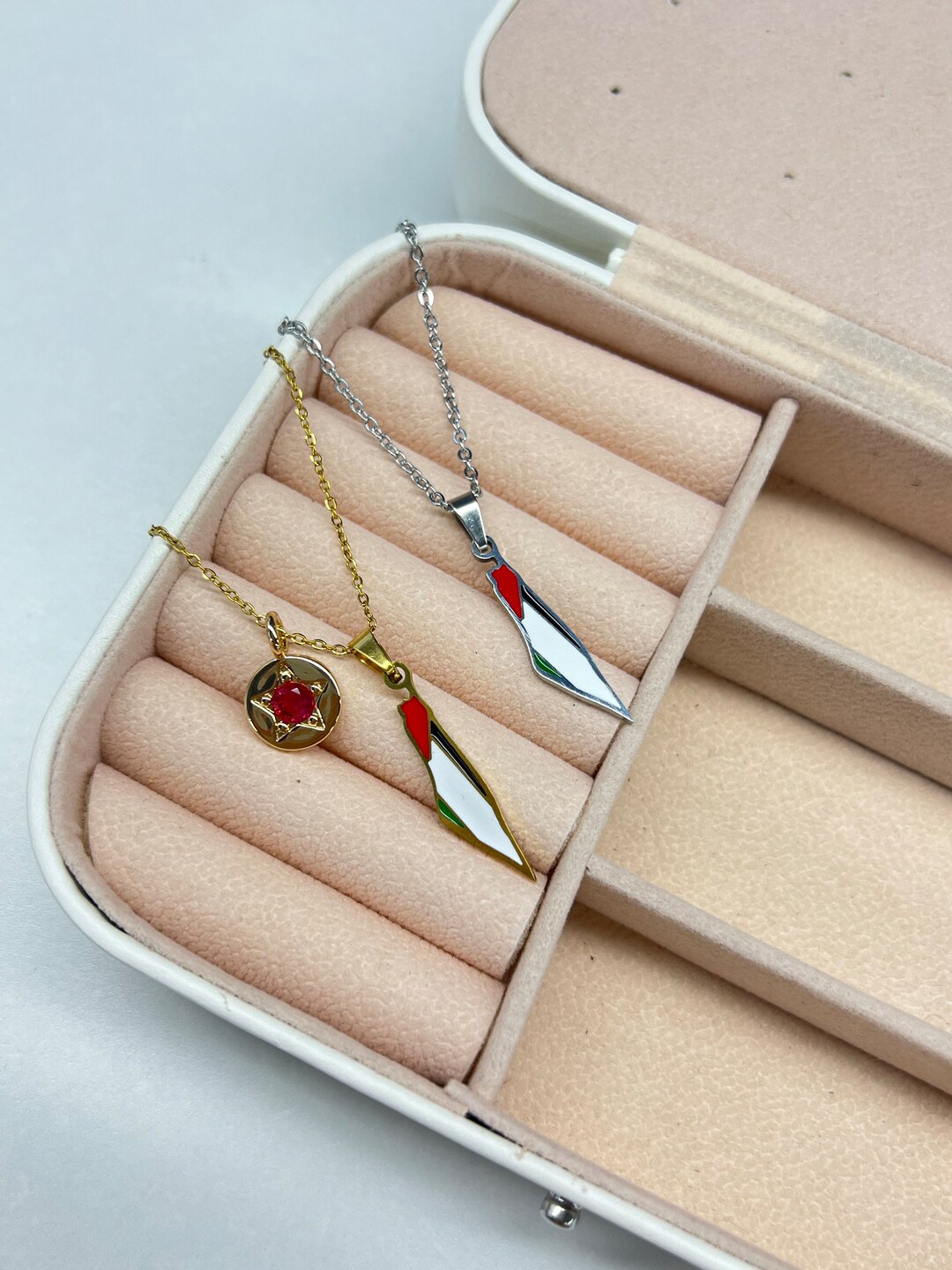 Palestine Map Necklace, Palestine Freedom Necklace, Palestine Peace ...