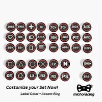 Sim Racing Wheel & Button Box 10mm Stickers - Fanatec/iracing - Etsy