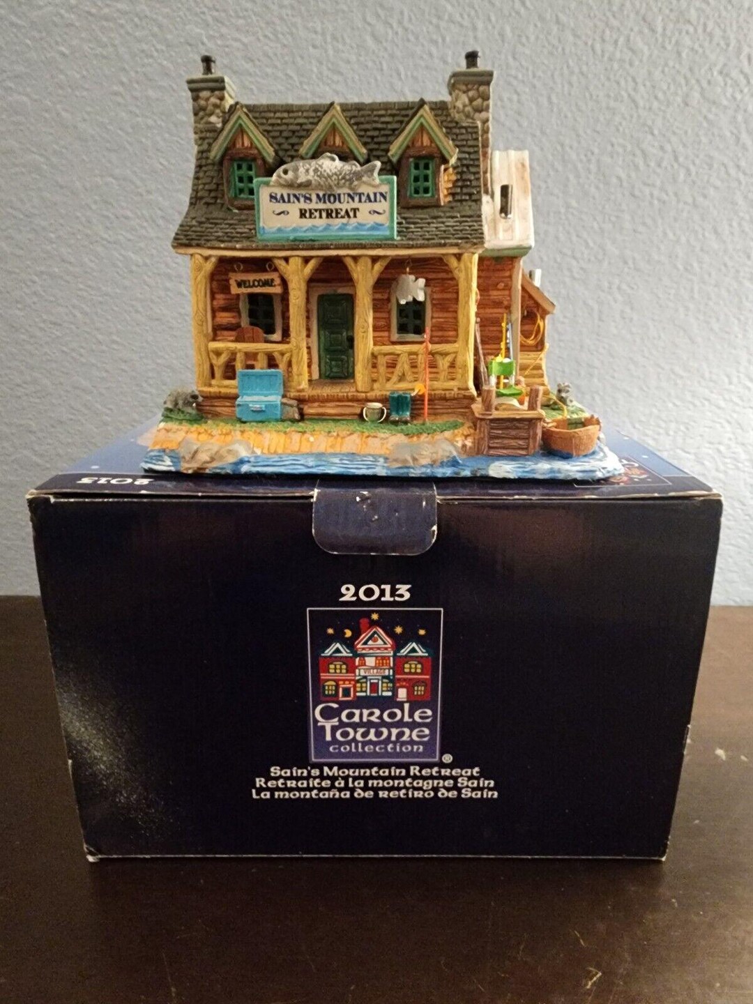 Vtg Carole Towne SAIN'S MOUNTAIN RETREAT Lighted House 2013 W/box ...