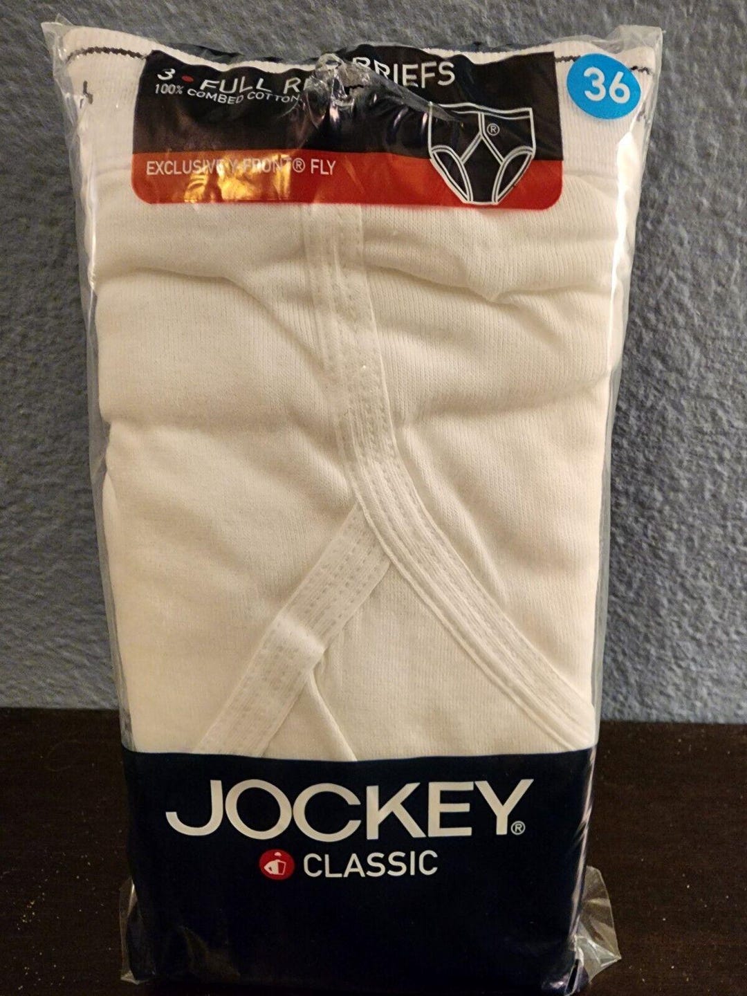 Vtg 2004 Jockey Classic Men's Full Rise Briefs 3 Pair Y-front Fly Size ...