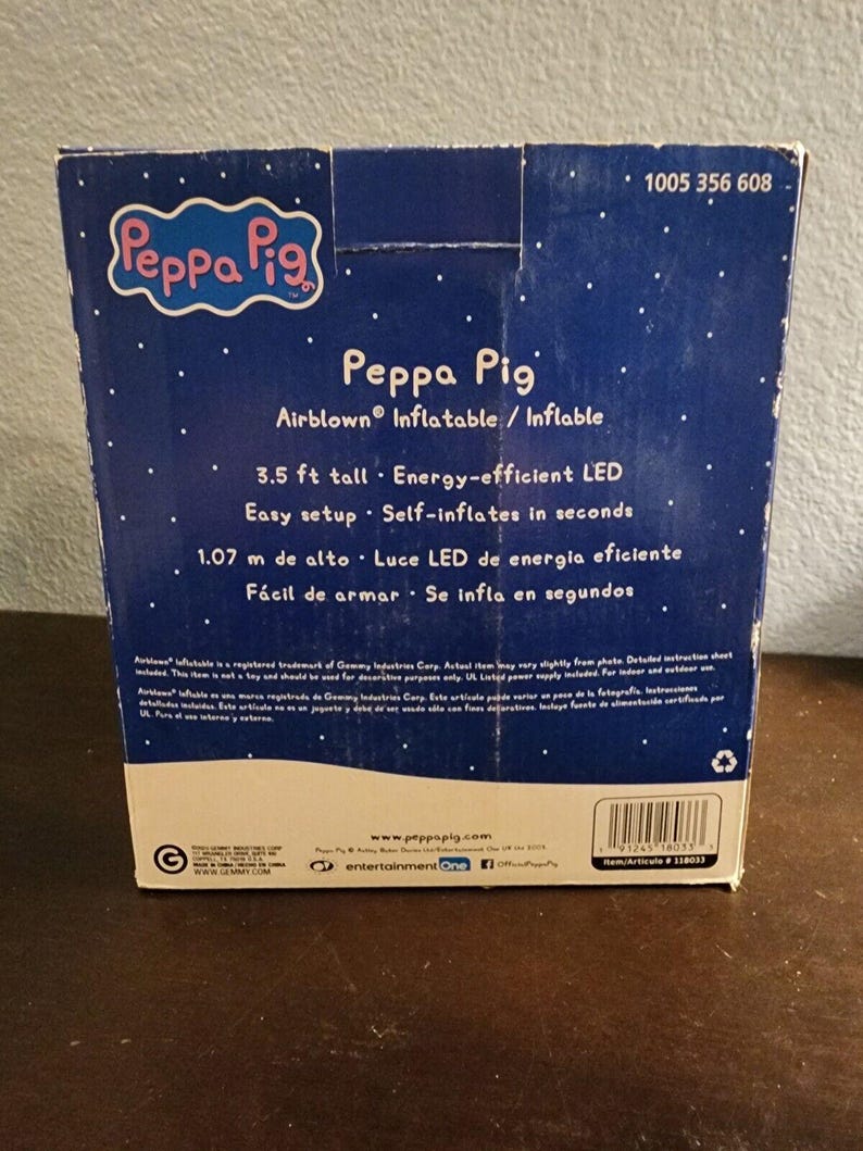 New 2020 Gemmy 3.5 Airblown Peppa Pig Christmas Inflatable Santa Suit ...