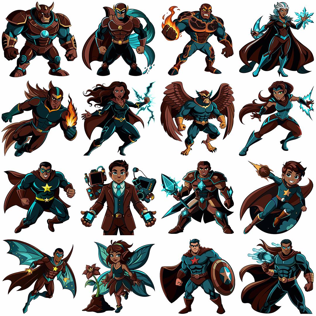 31 Superhero Graphic Assets SVG, EPS and JPG | Super Hero Clipart ...