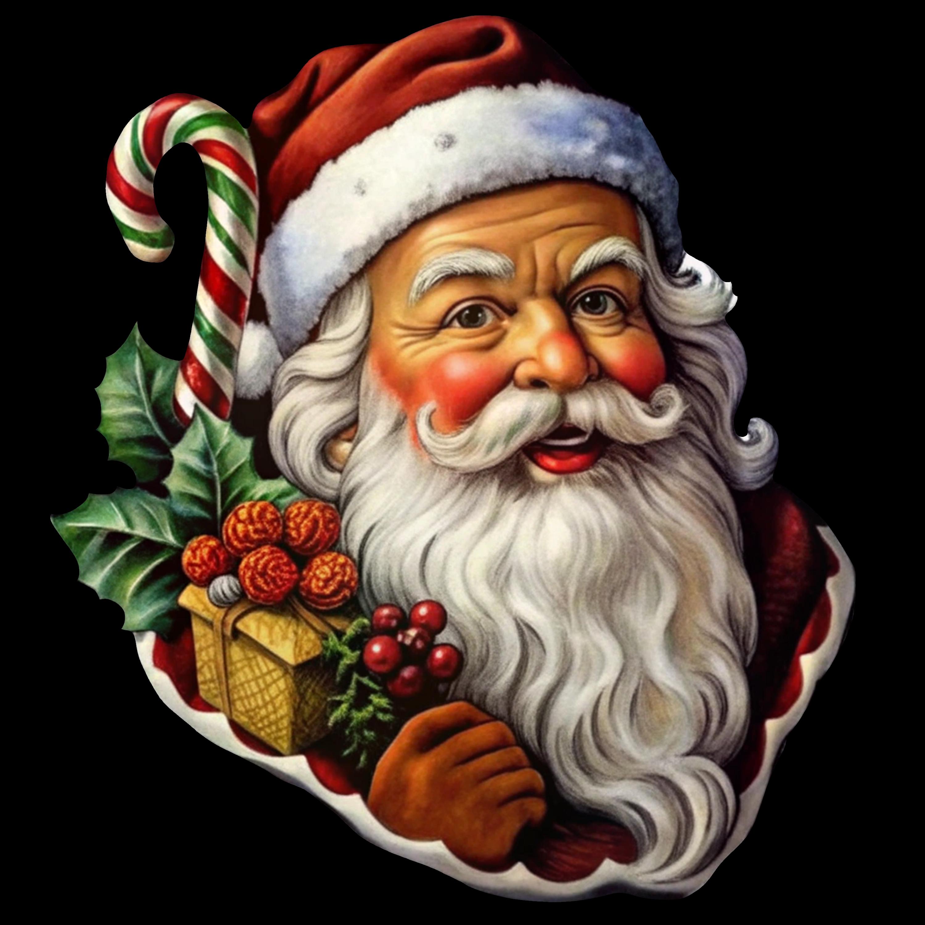 6 Vintage Christmas Clipart - Retro Santa, Reindeer, Printables ...