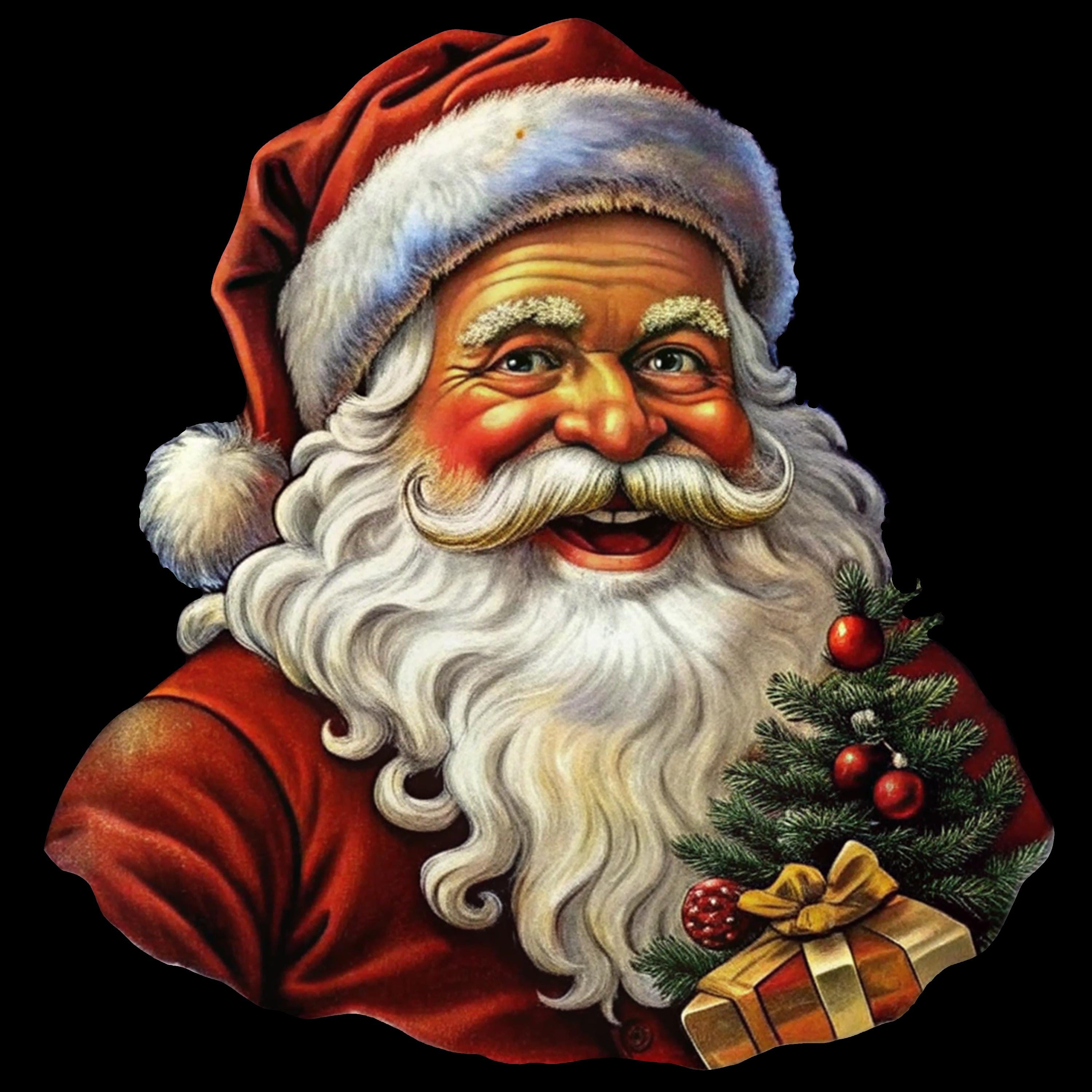 6 Vintage Christmas Clipart - Retro Santa, Reindeer, Printables ...