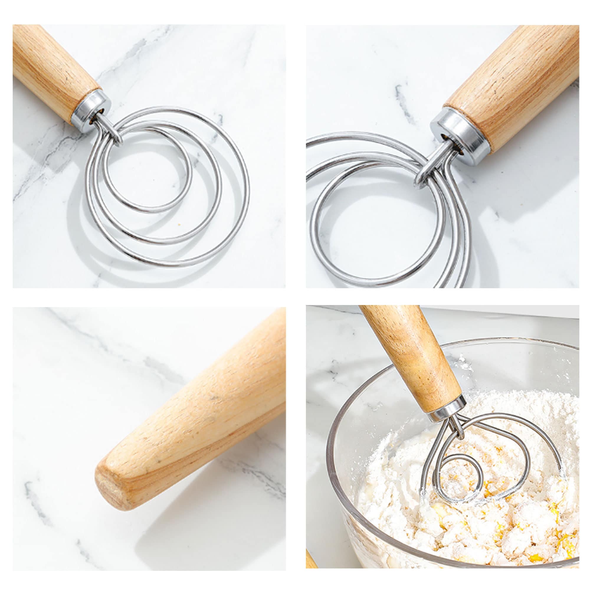 Custom Danish Dough Whisk, Personalized Wooden Dough Whisk, Engrave ...
