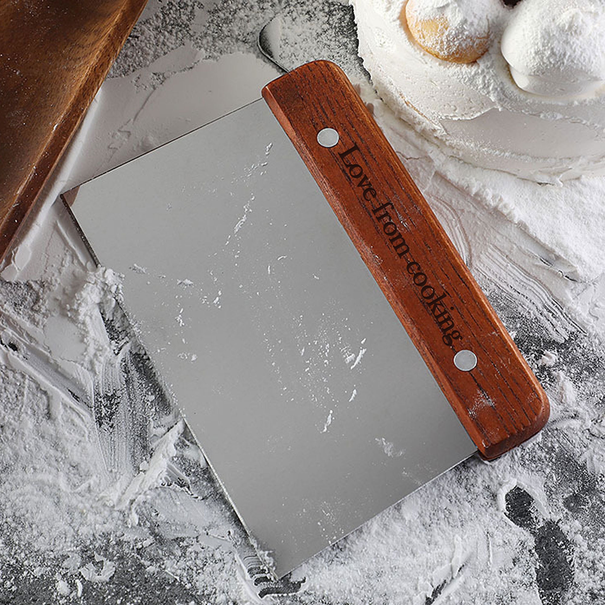 Personalized Dough Scraper, Custom Stainless Steel Dough Bench Scraper ...
