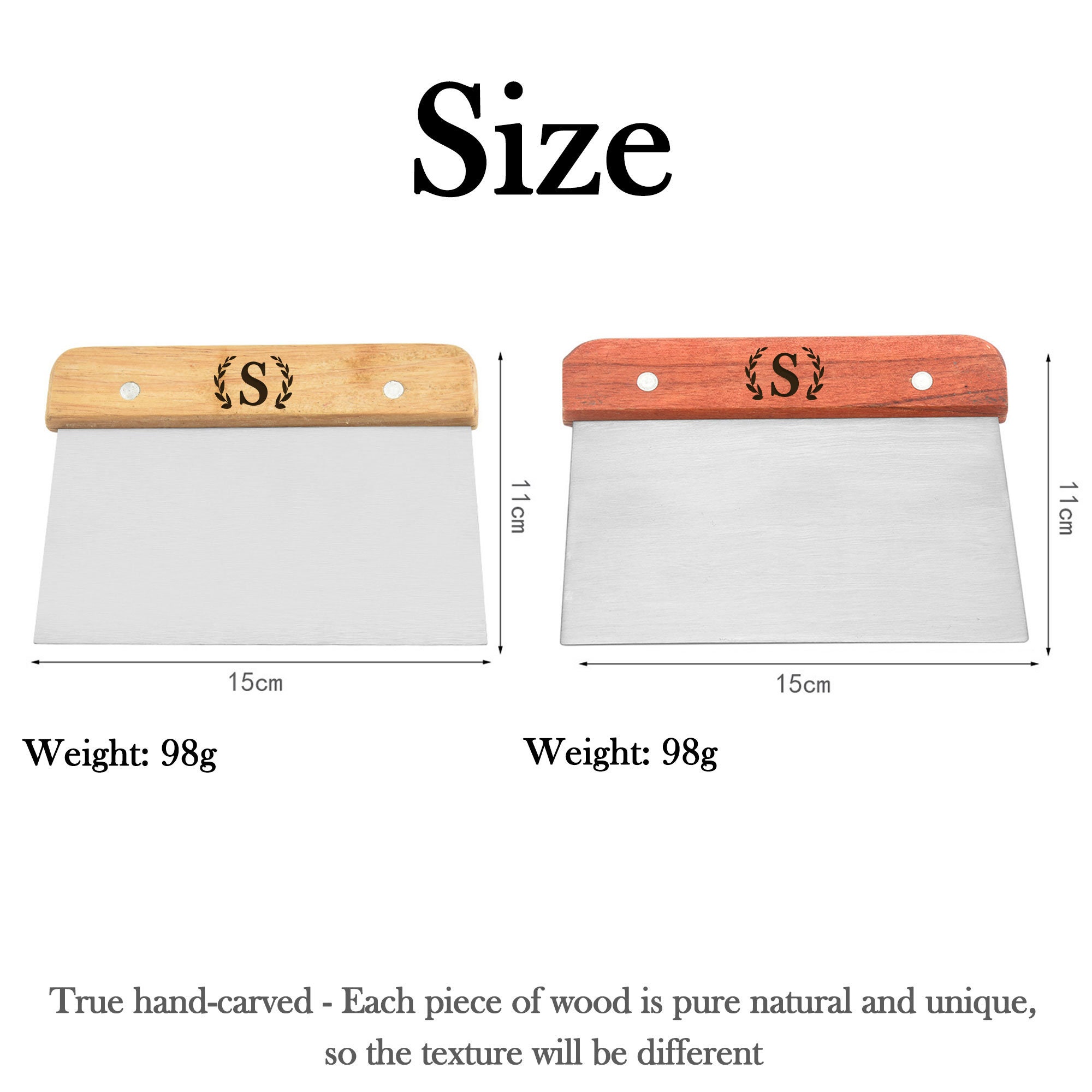 Personalized Dough Scraper, Custom Stainless Steel Dough Bench Scraper ...