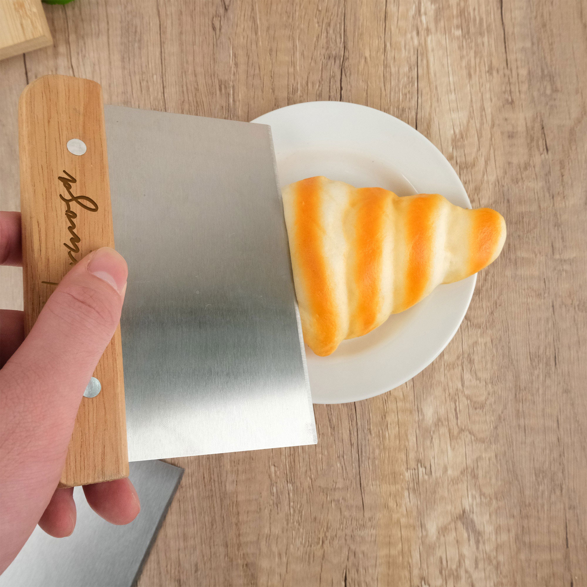 Personalized Dough Scraper, Custom Stainless Steel Dough Bench Scraper ...