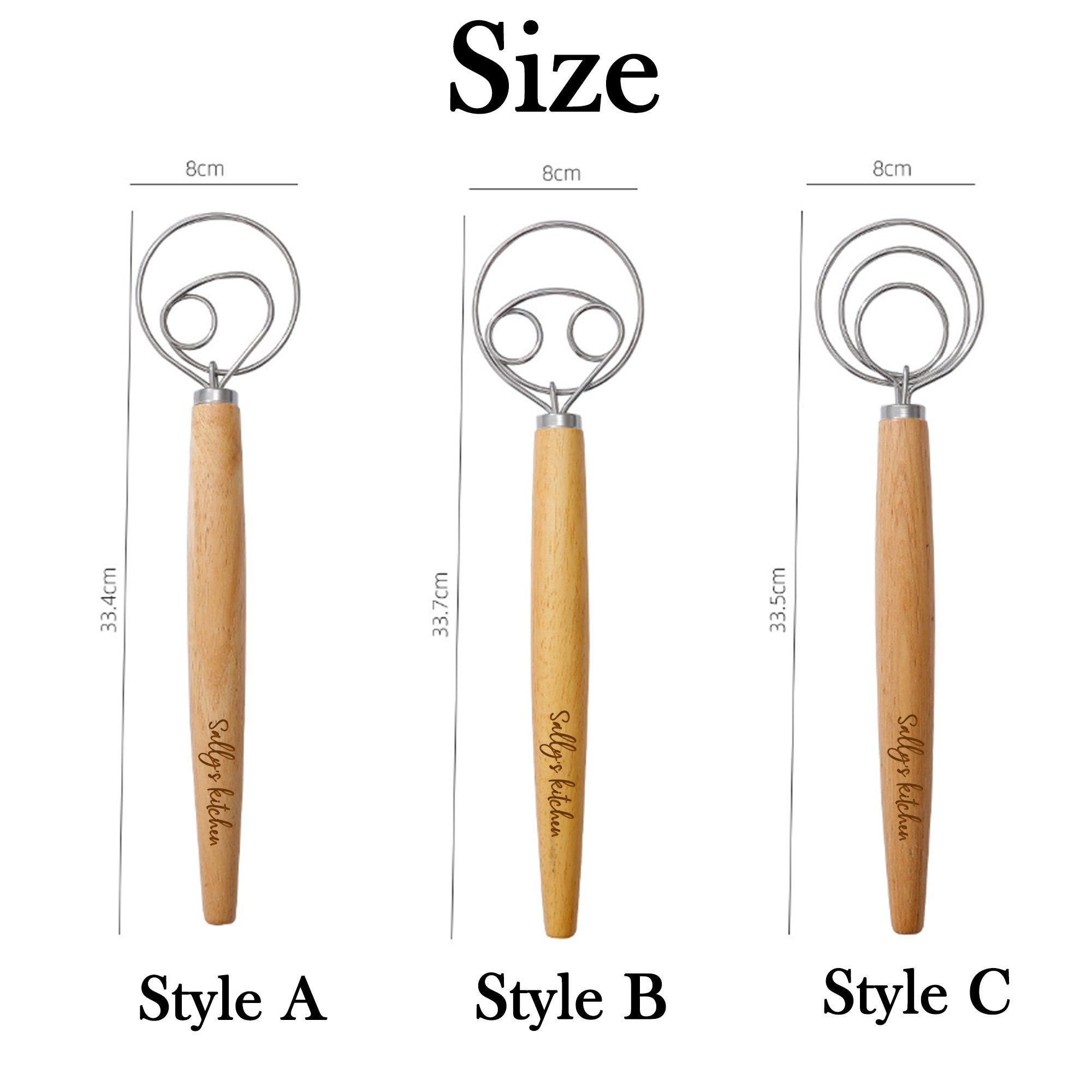 Personalized Wooden Dough Whisk, Custom Danish Dough Whisk, Engrave ...