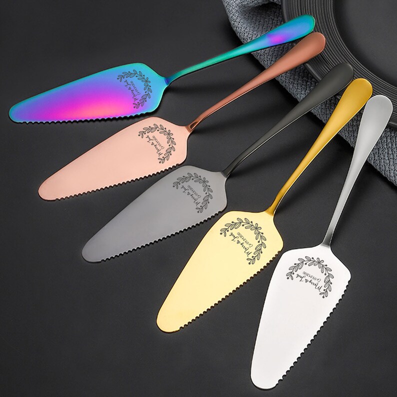 Custom Wedding Cake Serving Set, Engraved Cake Cutter Cutting Set, Cake ...