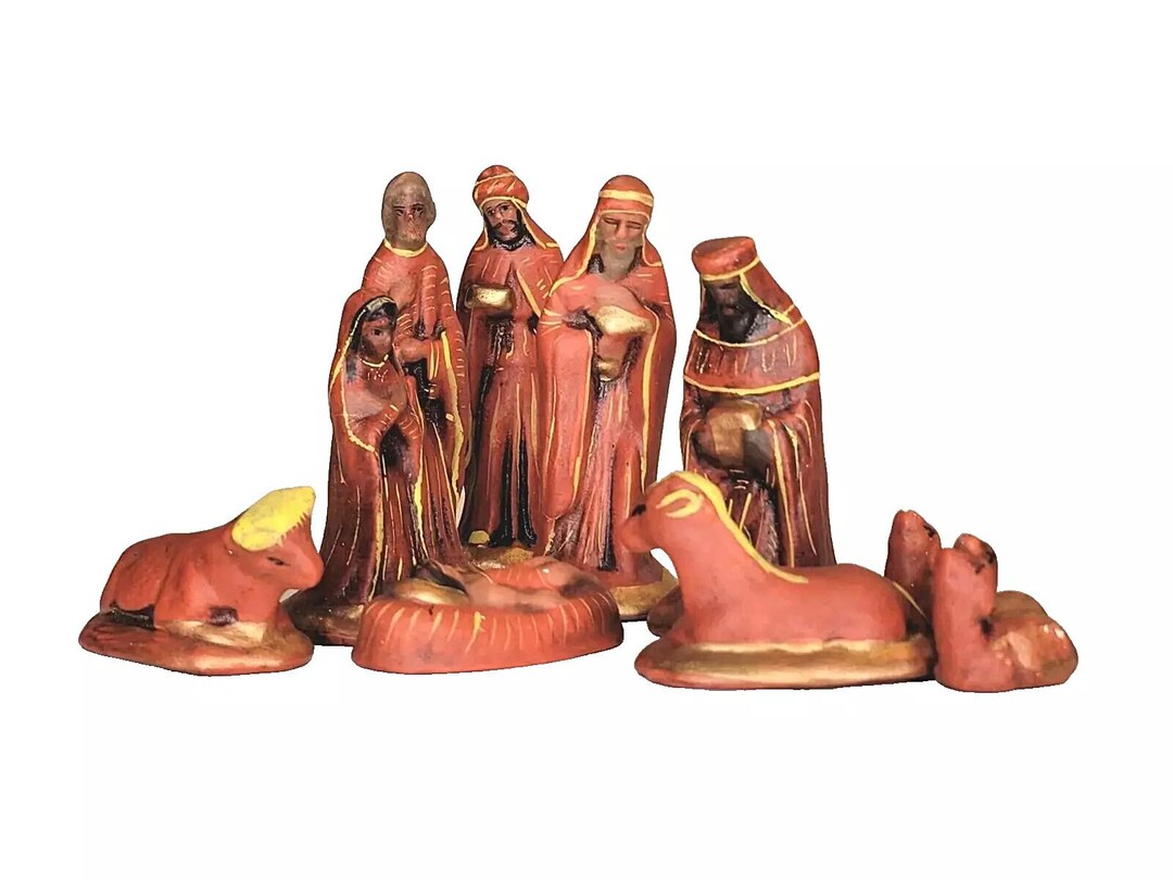 Nativity Set Vintage 11 Pieces Nativity Scene Christmas Home Decor ...