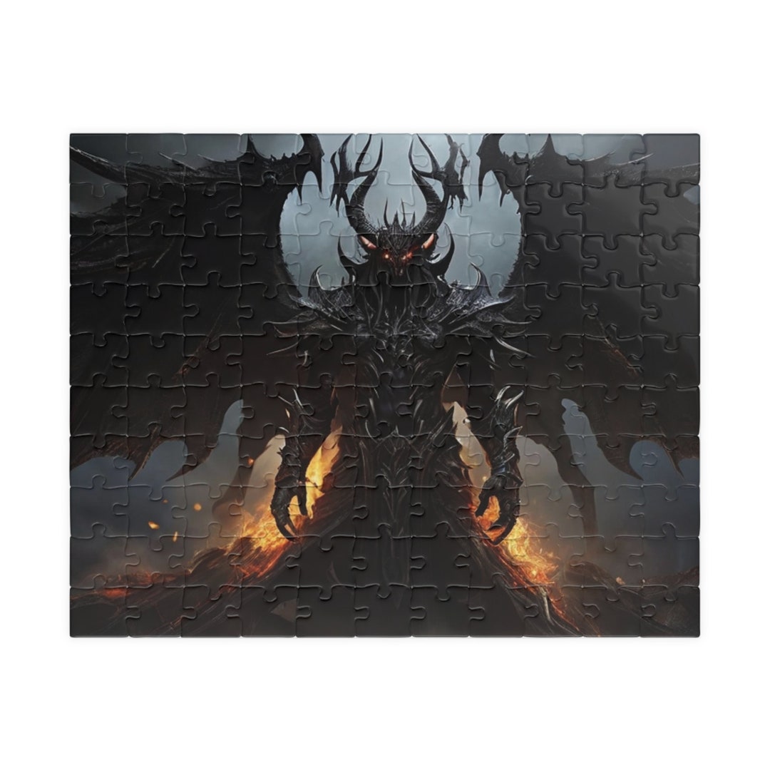 Winged Devil Puzzle 110, 252, 520, 1014-piece - Etsy