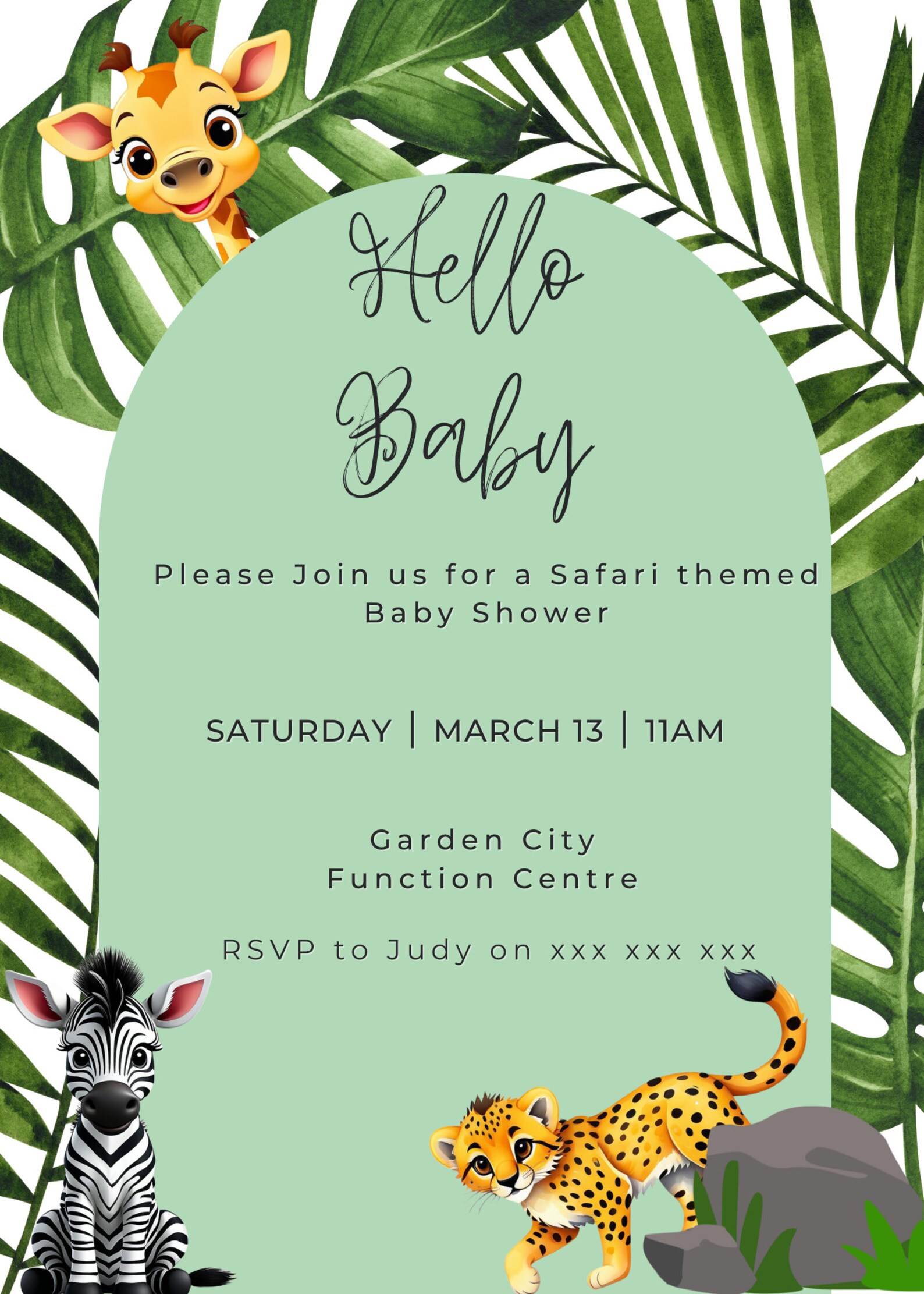 Jungle Animals Clipart, Baby Jungle Animal, Commercial Use Clipart ...