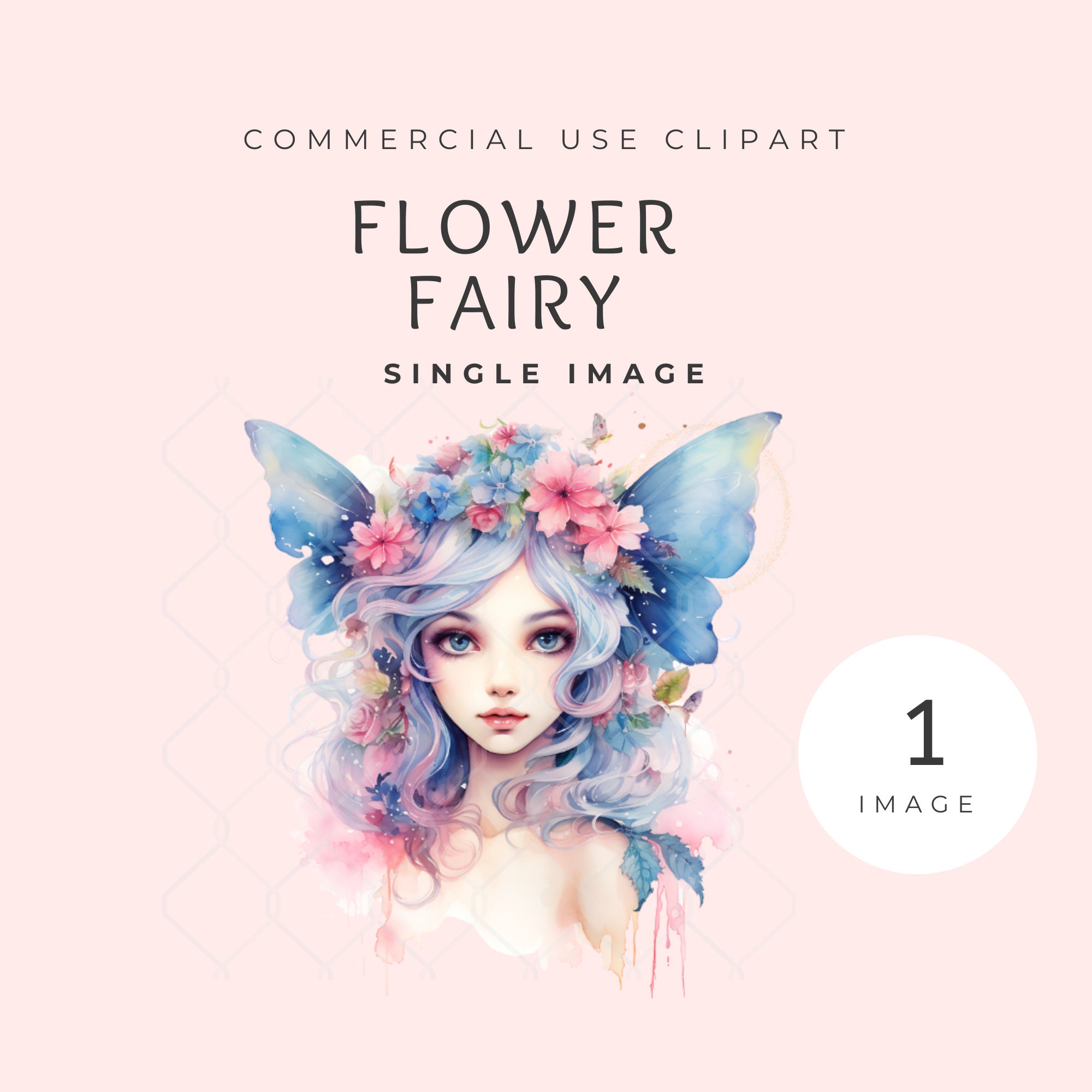 Watercolour Flower Fairy, Fairies Clipart, Single Image, Clipart ...