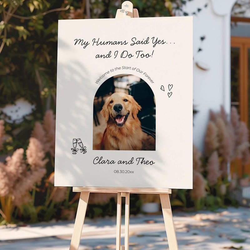 Dogs Wedding Welcome Sign - Etsy