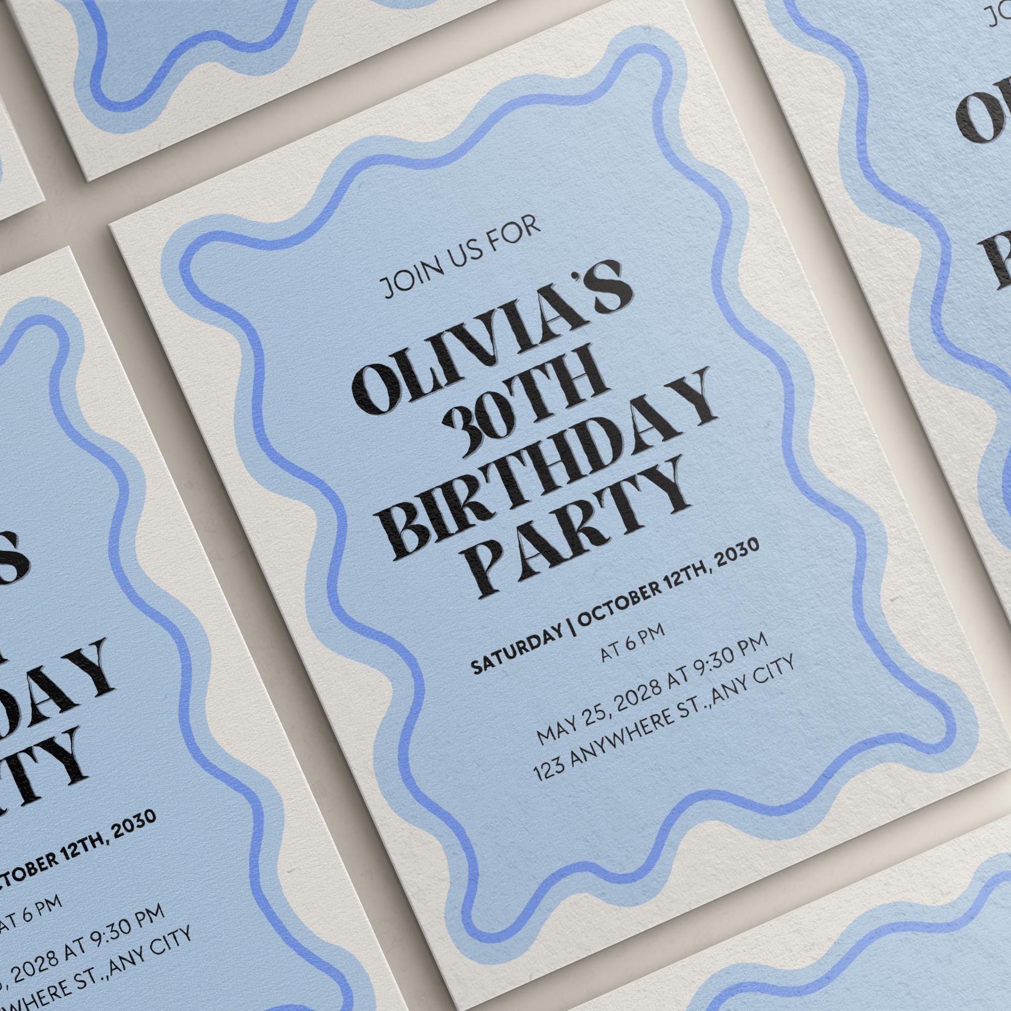 Birthday Card, 30th Birthday Invitation, 26th Birthday Invitation, 29th ...