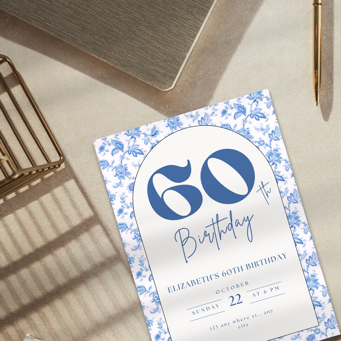 60th Birthday Invitation, 60 Birthday Card, 70 Birthday Card, 60th ...