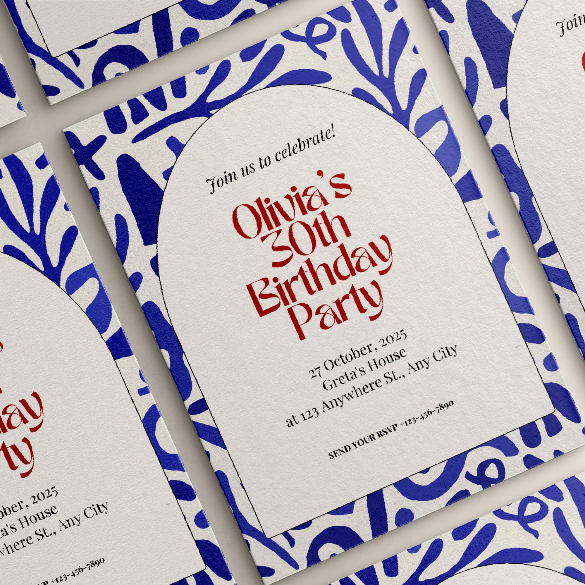 Birthday Card, 30th Birthday Invitation, 26th Birthday Invitation, 29th ...