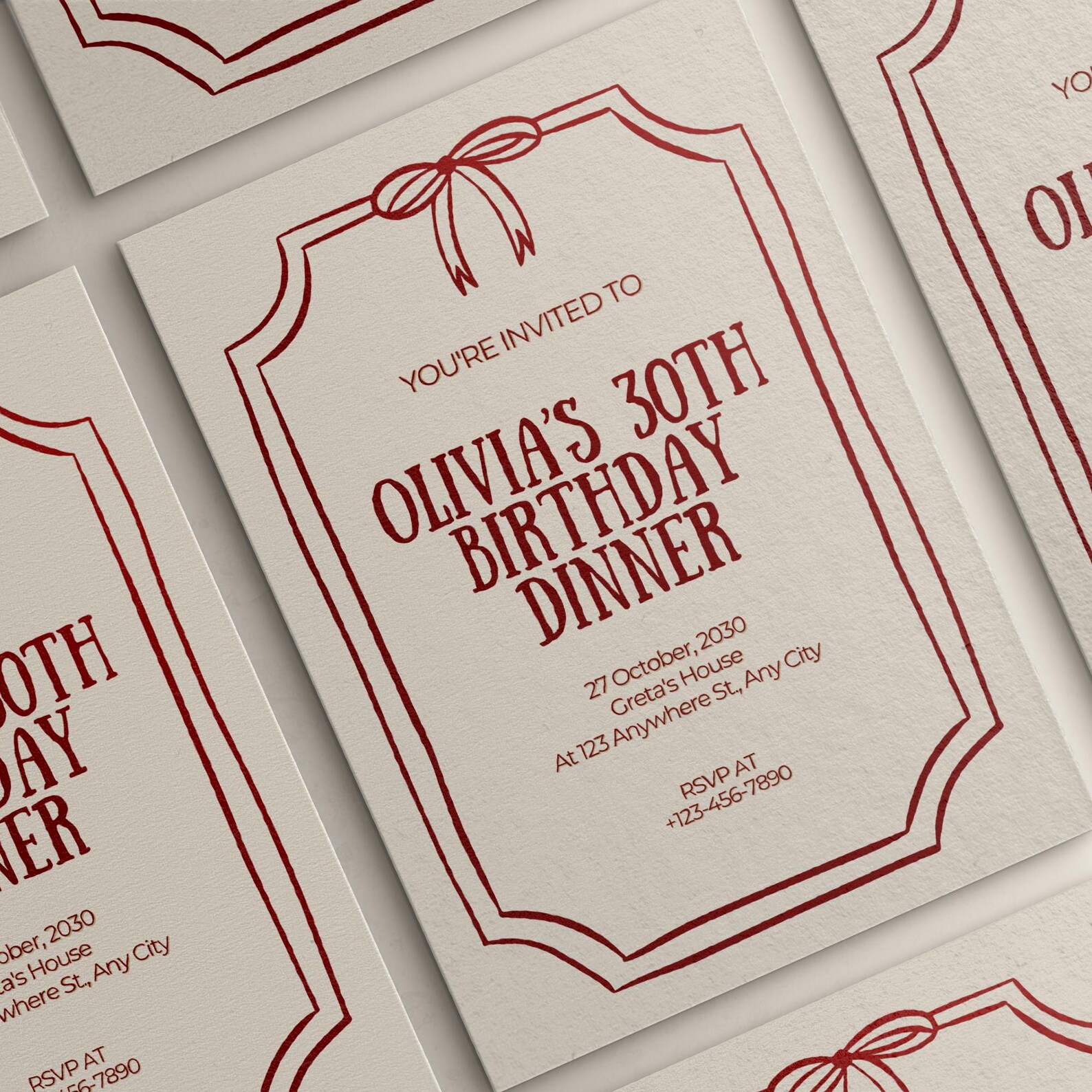 Birthday Card, 30th Birthday Invitation, 26th Birthday Invitation, 29th ...
