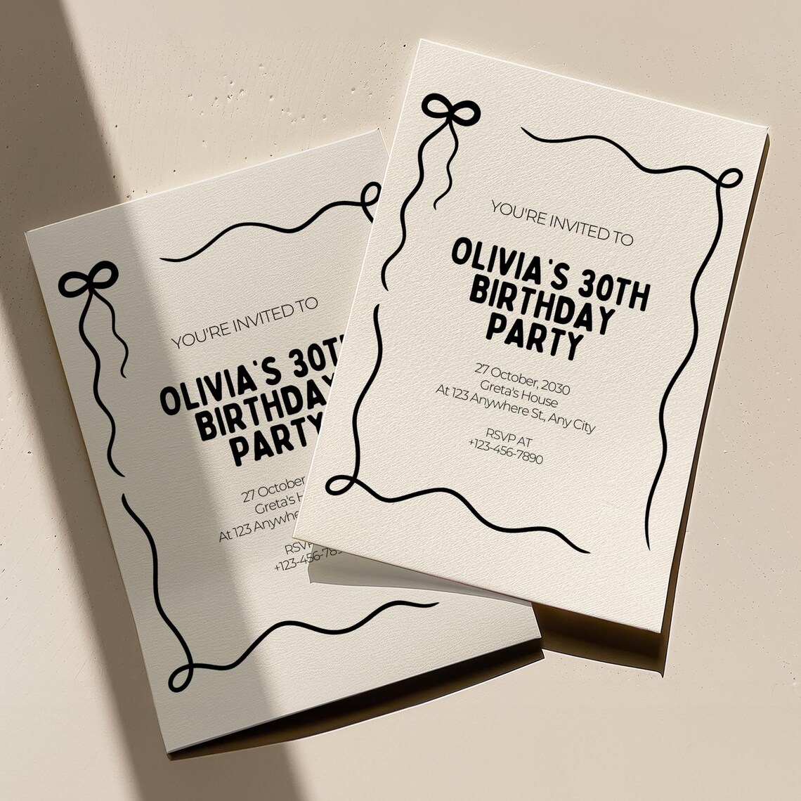 Birthday Card, 30th Birthday Invitation, 26th Birthday Invitation, 29th ...