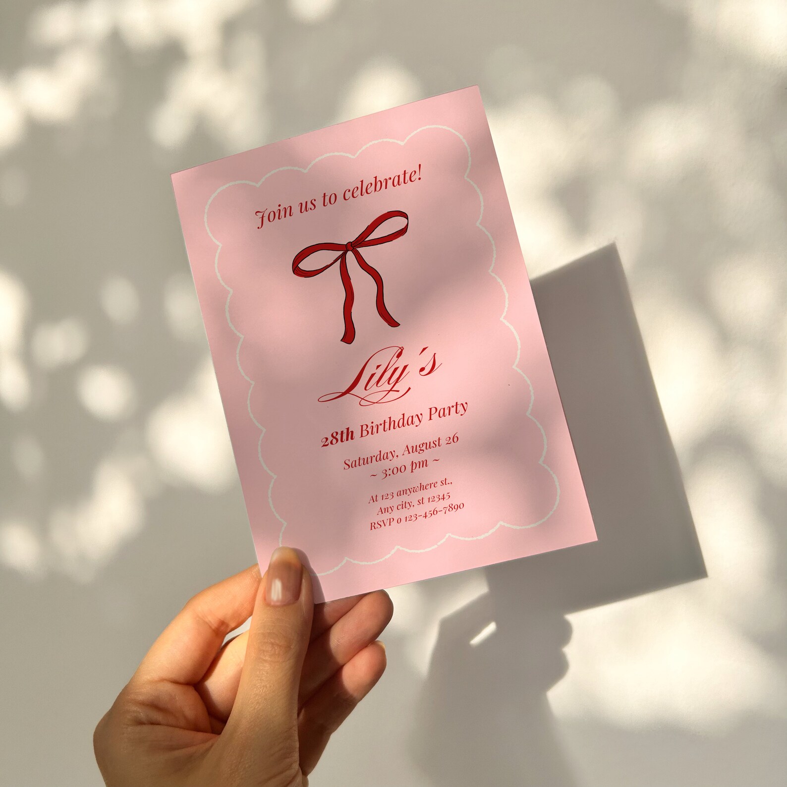 28th Birthday Invitation, 28th Birthday Card, 28th Party Invite ...