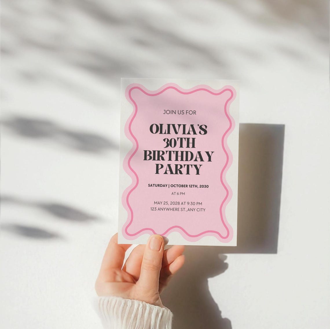 Birthday Card, 30th Birthday Invitation, 26th Birthday Invitation, 29th ...
