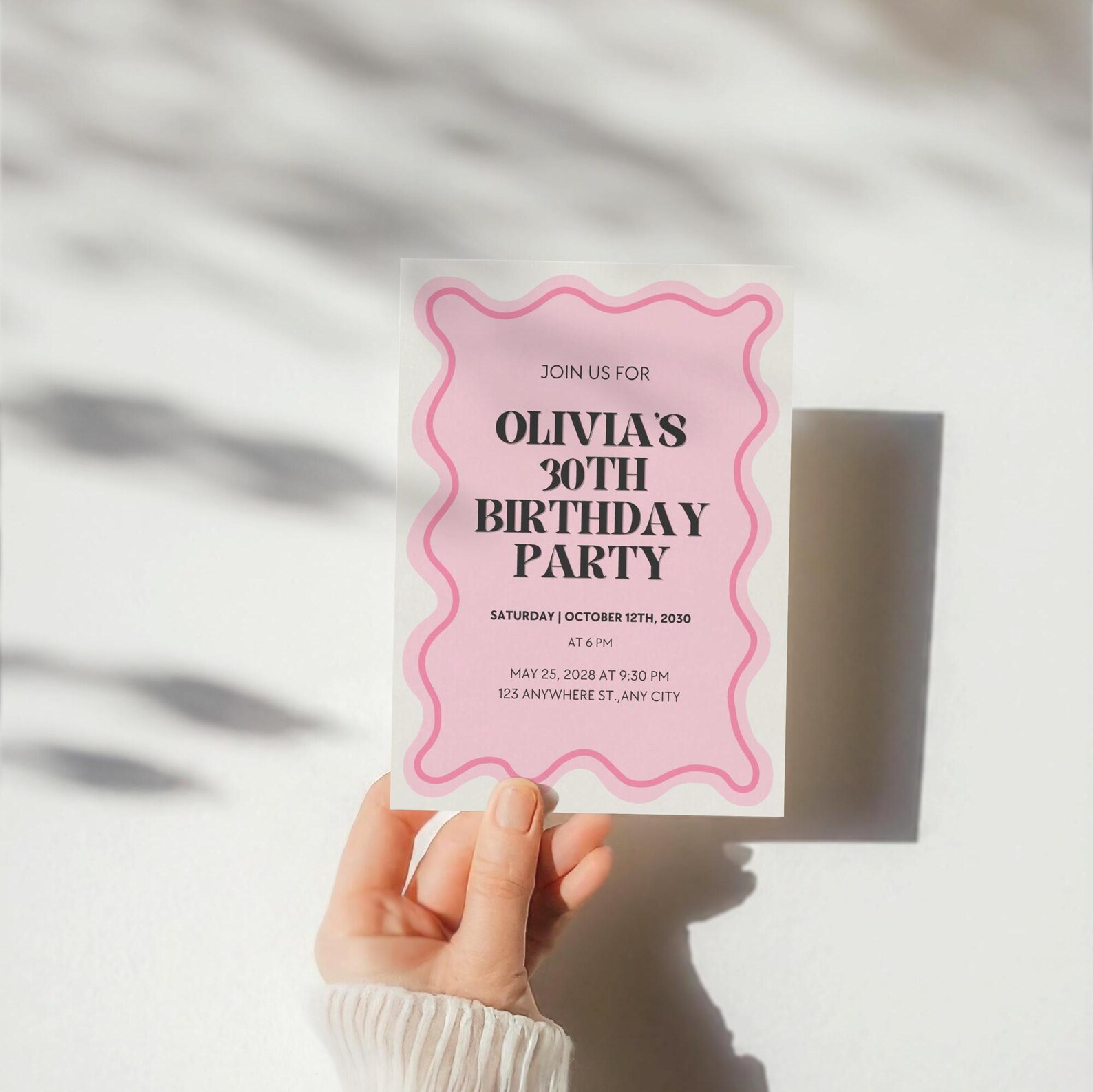 Birthday Card, 30th Birthday Invitation, 26th Birthday Invitation, 29th ...