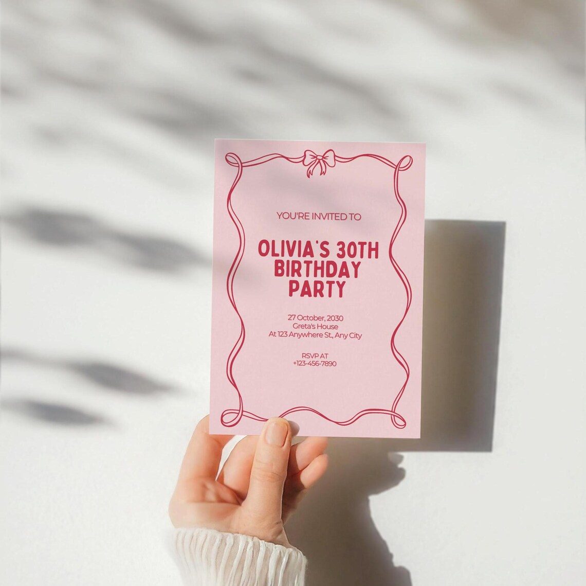 Birthday Card, 30th Birthday Invitation, 26th Birthday Invitation, 29th ...