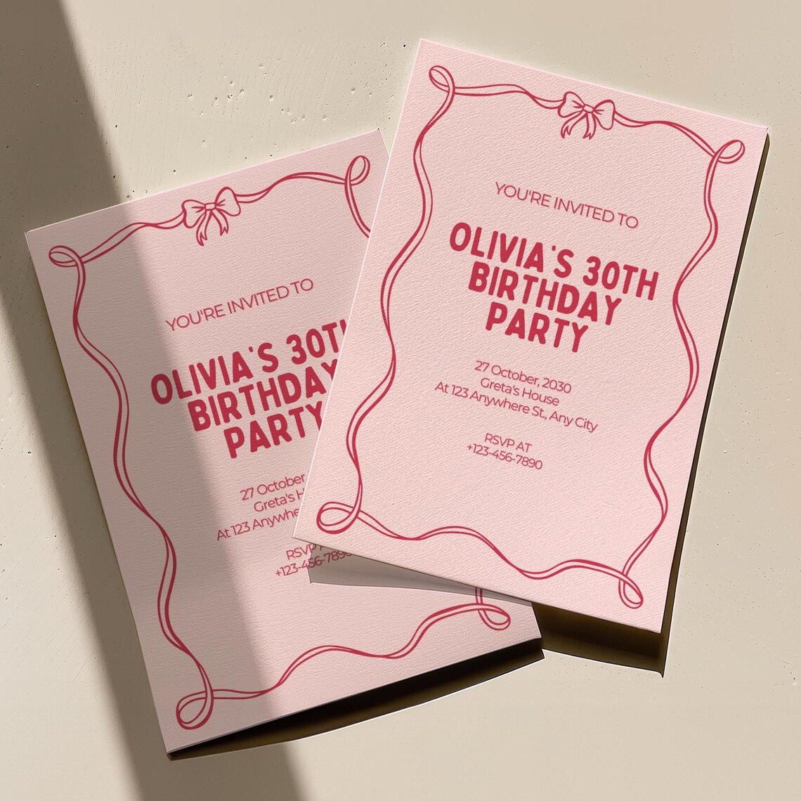 Birthday Card, 30th Birthday Invitation, 26th Birthday Invitation, 29th ...