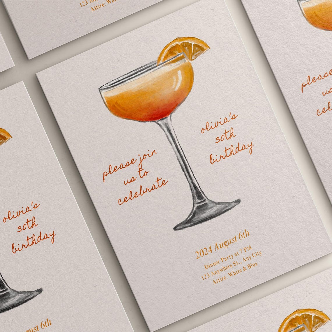 Birthday Card, 30th Birthday Invitation, 26th Birthday Invitation, 29th ...