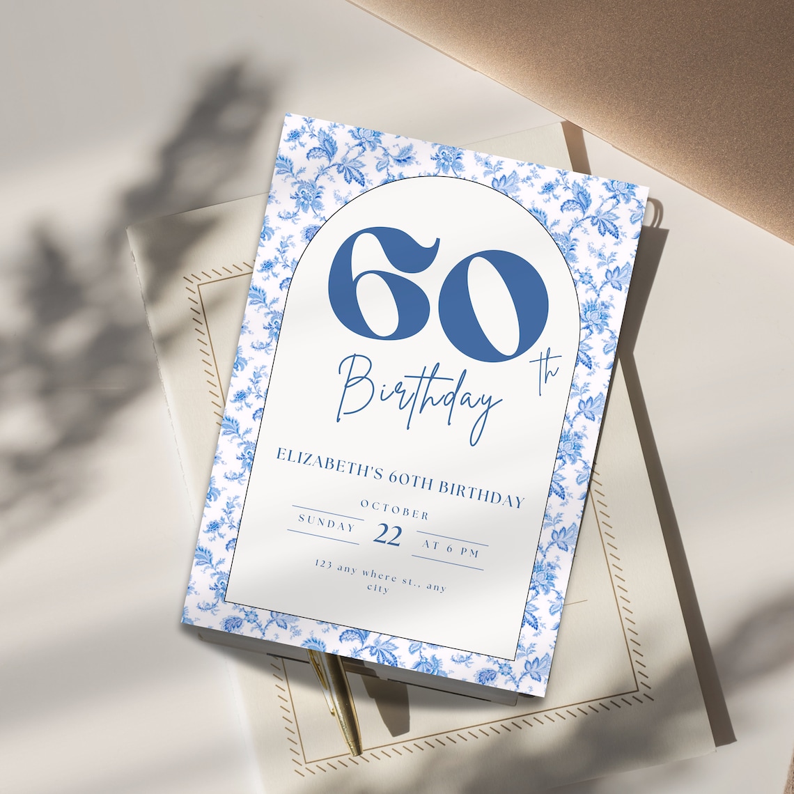 60th Birthday Invitation, 60 Birthday Card, 70 Birthday Card, 60th ...