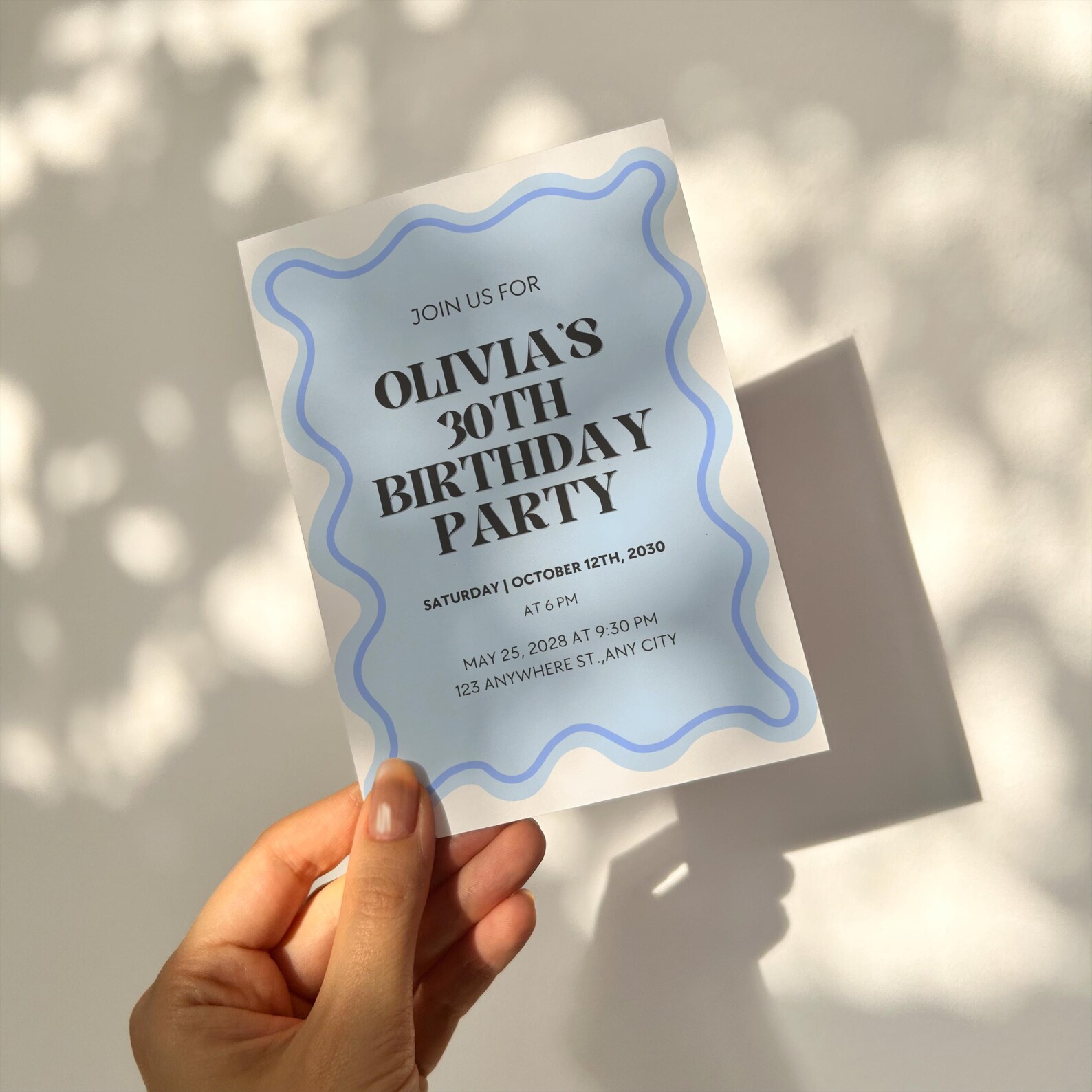 Birthday Card, 30th Birthday Invitation, 26th Birthday Invitation, 29th ...