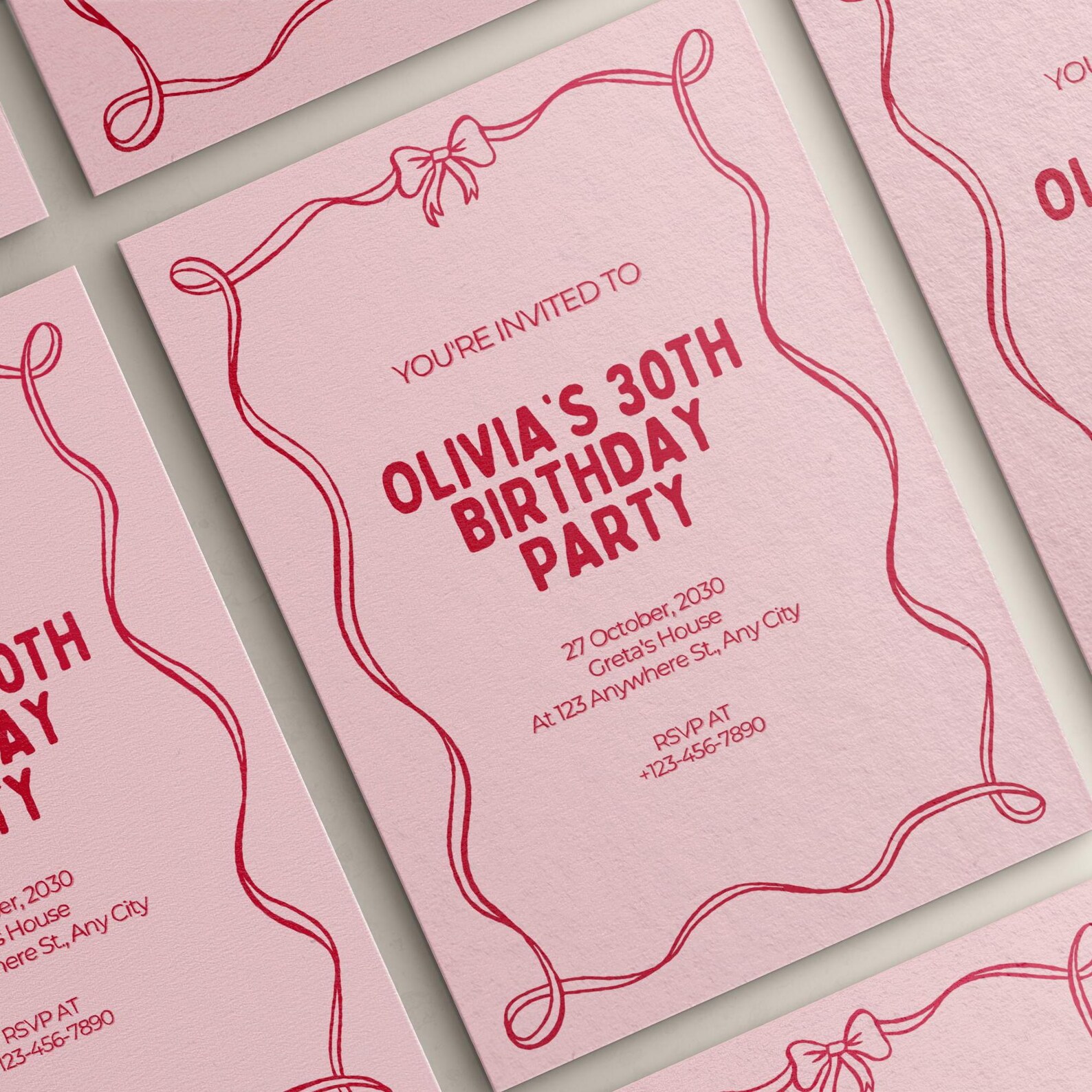 Birthday Card, 30th Birthday Invitation, 26th Birthday Invitation, 29th ...