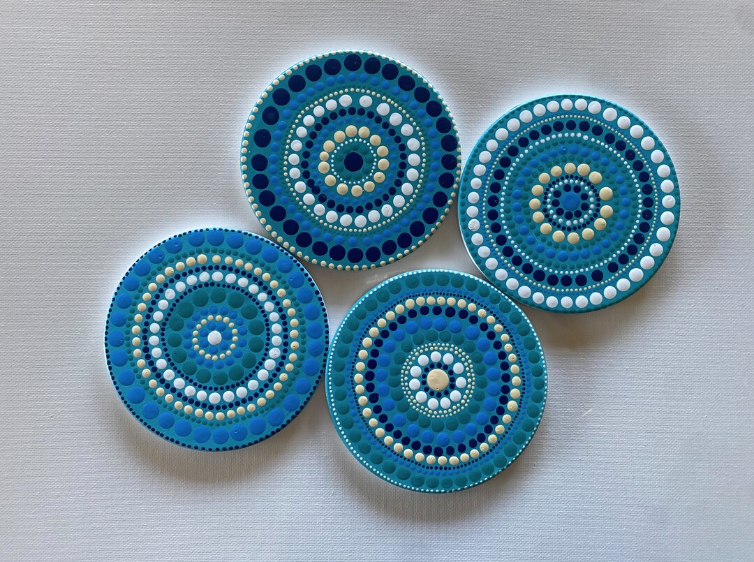 Hand Painted Aboriginal Coasters - Etsy