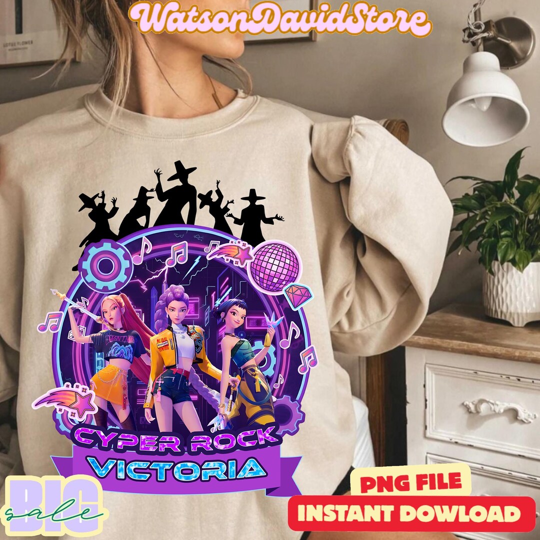 Kpop Demon Hunters Custom Name Cyper Rock Png, Rock Girl Png, Kpop ...